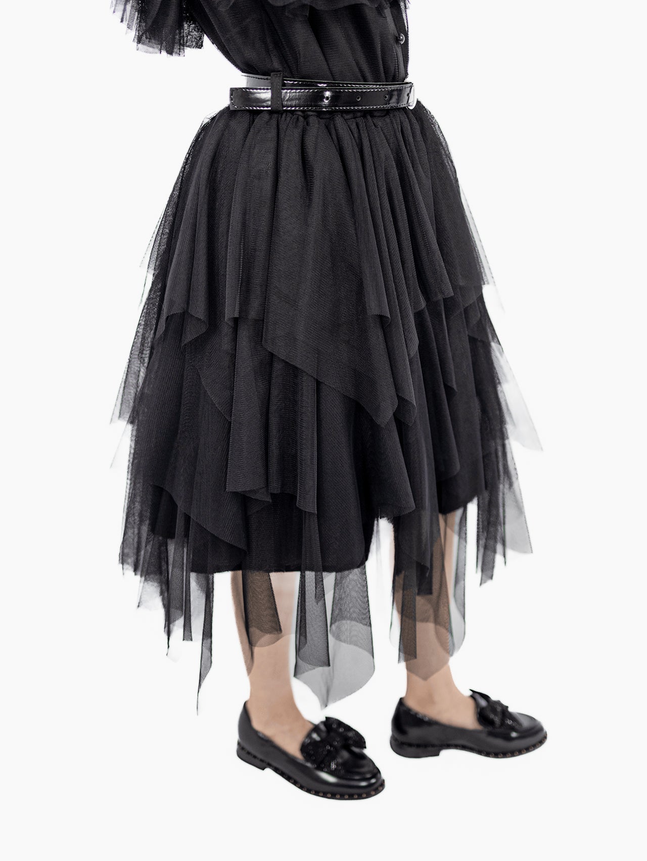 Rochie Wednesday, Neagra cu Maneca Scurta, Midi, Fete, Elastic in Talie ...