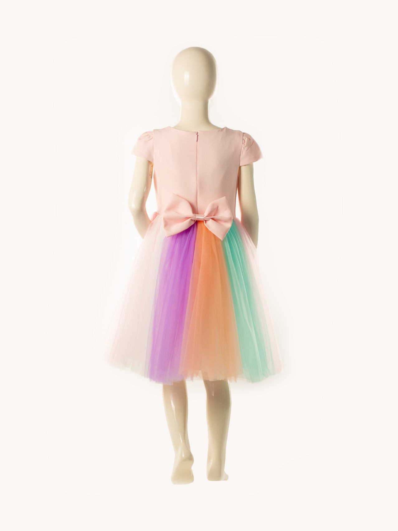 Rochie cu Unicorn si Fundita, cu Maneca Scurta, cu Cordeluta pentru Par ...